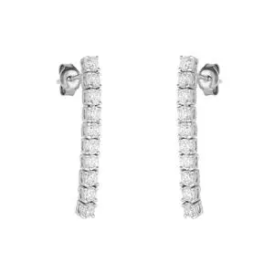 SPERO LONDON Sterling Long Tennis Earrings Pair - Silver