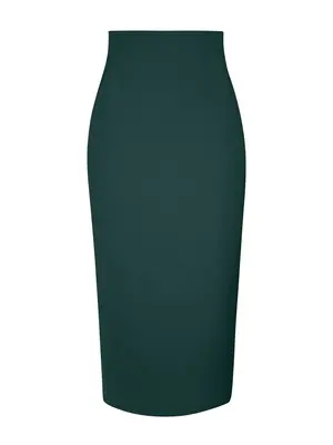 TIA DORRAINE High-waist Pencil Midi Skirt, Dark