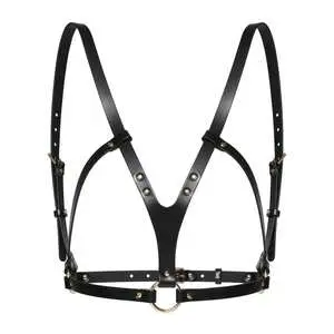 HAUTE CUIR Elara Leather Body Harness - Black