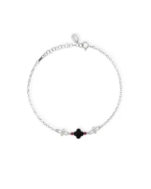 INARI JEWELLERY Black / Silver Sago Charm Bracelet - Black/silver
