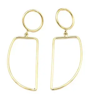 LALA SALAMA Geometric Circle Earrings - Gold