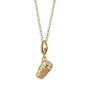 LILY CHARMED Plated Takeaway Coffee Cup Charm Necklace - Gold
