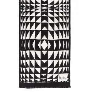 RICHARD ALLAN LONDON Black / White Black And White Prism Long Silk Scarf - Black/white