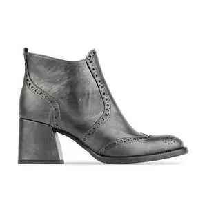 EMBASSY LONDON USA Chloe Low Gunmetal Ankle Boots - Grey