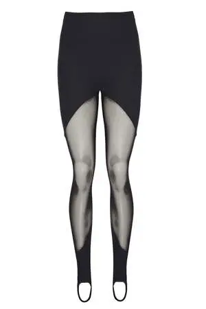 NO'DESIGN Asymmetric Cut Elastic Hem Navy Leggings - Blue