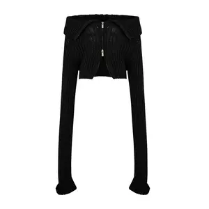 PCFG Your Itch Knit Crop Top - Black