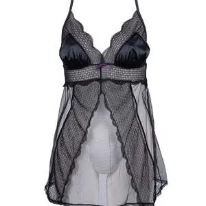 LES JUPONS DE TESS Call Me Baby Babydoll - Black