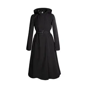 RAINSISTERS Short Waterproof Coat In A-line Cut: Classic - Black