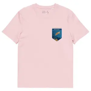 ANCHOR & CREW Cotton Think Ocean Turtle Love The Planet Organic Cotton T-shirt - Pink