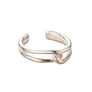 POSH TOTTY DESIGNS Sterling Slim Link Open Ring - Silver