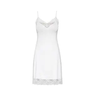 OH!ZUZA NIGHT&DAY Nightdress With Lace Ivory - White