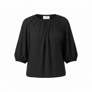 FRANCHETTI BOND Maddalena Puff Sleeve Shirt - Black