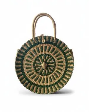 SOKONA Esengo Grande Ever Handwoven Bag - Green
