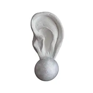 LONDON ATELIER BYPRODUCT Big Brushed Stud Earrings - Silver
