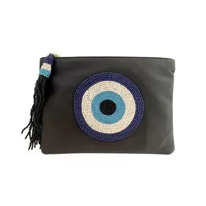 SIDNEY BYRON Mini Clutch With Evil Eye Beading