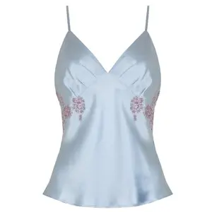 EMMA HARRIS Veronique Luxury Camisole In Haze Silk - Blue