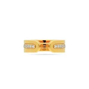 MEULIEN Modular Thin Band Ring Set With Pave Cz - Gold