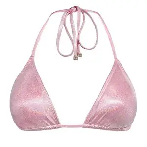 ENEZ SWIM Nova Triangle Bikini Top Glitter - Pink