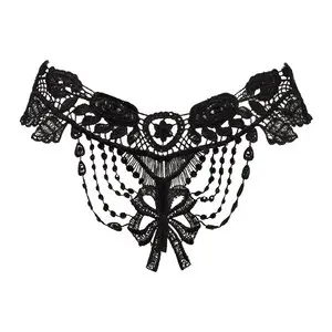 BELLE ET BON BON Bisoux Venetian Lace Knicker - Black