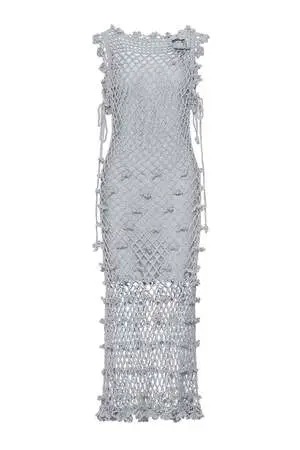 ANDREEVA Sofia Handmade Crochet Dress - Silver