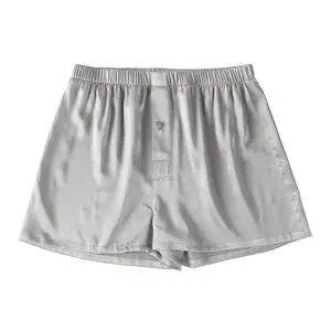 SOFT STROKES SILK Grey Pure Mulberry Silk Boxers - Silver