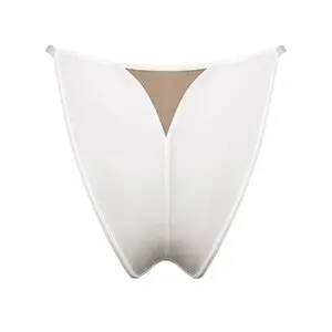 MONIQUE MORIN LINGERIE Core Adjustable Cheeky Bikini Crystal - White