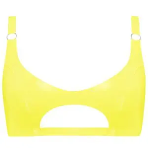 ELISSA POPPY Latex Cut Out Bralette - Yellow