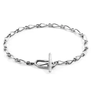 ANCHOR & CREW Arabella Twist Chain T-bar Bracelet - Silver