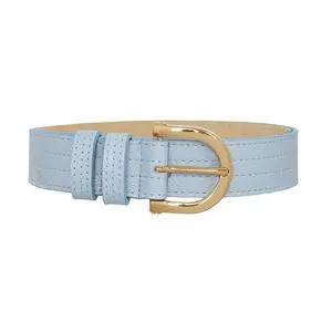 BELTBE Arch Gold Metal Buckle Leather Belt Baby - Blue