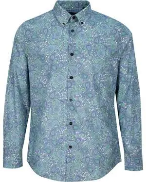 LORDS OF HARLECH Morris Pow Paisley Shirt Clover - Green