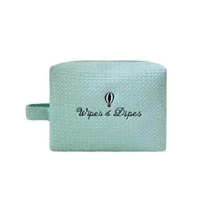 LILLY LOVES Waffle Wipes And Dipes Pouch - Blue