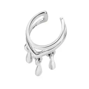 LUCY QUARTERMAINE Solid Sterling Tri Drop Cuff - Silver
