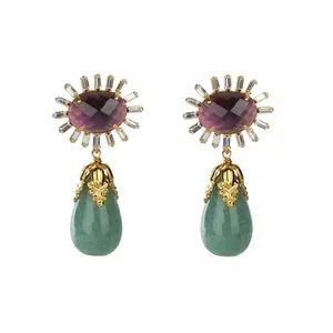 Bounkit Irene Earrings Pierced - Green