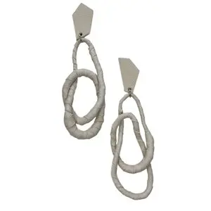 WAIWAI Ivory Geo Flex Dangle Earrings - White
