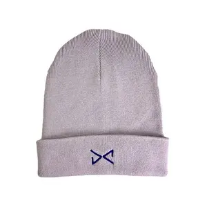 DANIEL CHONG Day Lavender Rib Beanie Silver