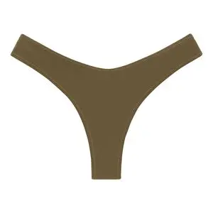 MONTCE Khaki Lulu Zig-zag Stitch Bikini Bottom - Green