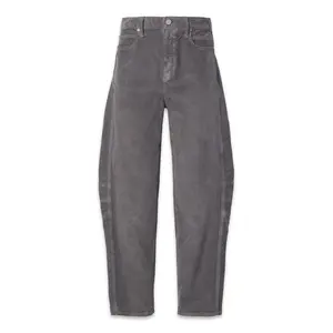 NOEND Ava Flutter Slung Fit Corduroy Trousers - Grey