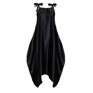 BIANCA POPP Semiballoon Dress With Ribbons - Black