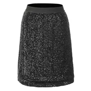 SMART AND JOY Glitter Mini Skirt - Black
