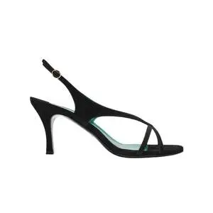 FLORRIE Matilda 75mm Suede Strappy Sandal - Black