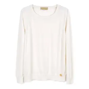 BEL CASHMERE Chelsea Cashmere And Silk Ivory Sweater - White