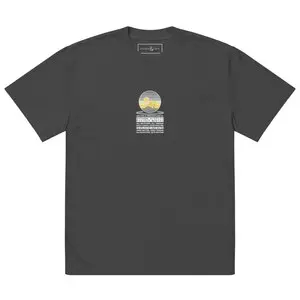 ANCHOR & CREW Faded Desert Surf Explore Co. Oversized Cotton T-shirt - Black