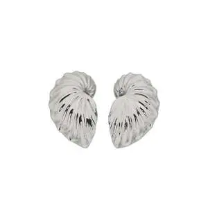 ZOË & MORGAN Paper Nautilus Earrings - Silver