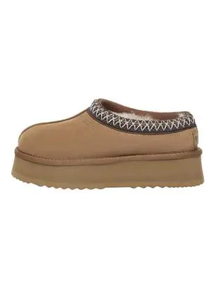 EVERAU AUSTRALIA Wonga Leather Slippers In Chestnut - Gold
