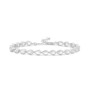 SHYMI Bezel Set Pear Tennis Bracelet - Silver