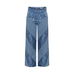 GUILLAUME ALEXANDRE High Waisted Contrast Panel Trousers