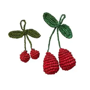 ZANATANY CONCEPTS Accessories Cherry Raffia Keyring - Red