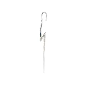 SPERO LONDON True Lightning Gemstones Sterling Bolt Ear Crawler - Silver