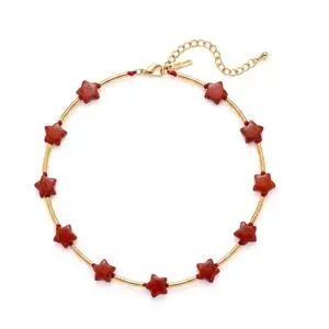 JAREDJAMIN Liberty Gemstone Necklace - Red
