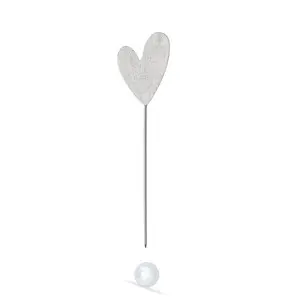 SILVER MOON Sterling Brooch – Full Heart - Silver